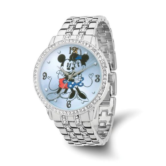Disney | Accessories | Disney Ladies Mickey Minnie Silvertone Bracelet ...